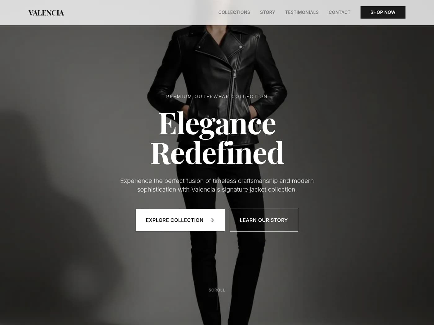 Valencia Luxury Jackets Website