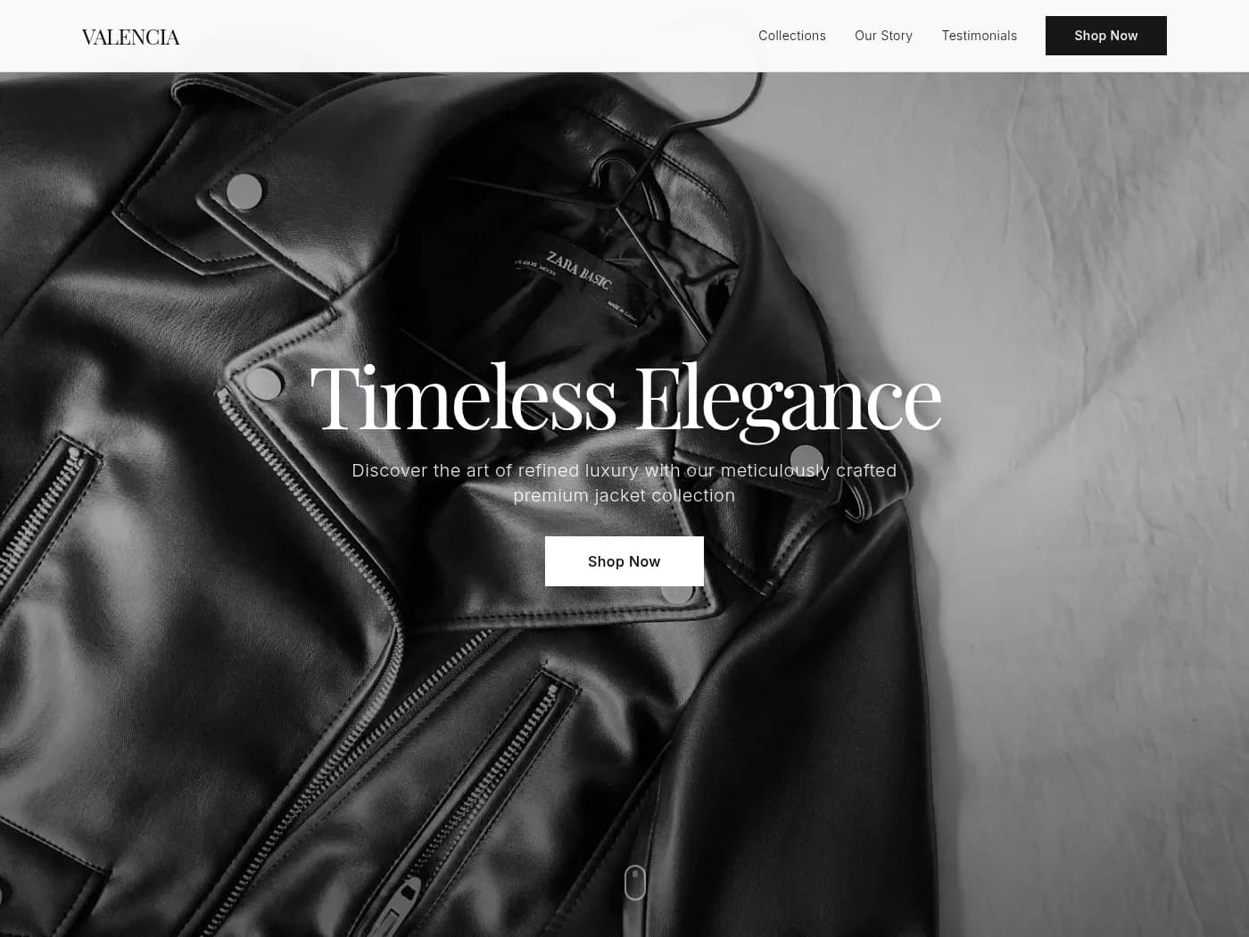 Valencia Luxury Jackets Web Experience