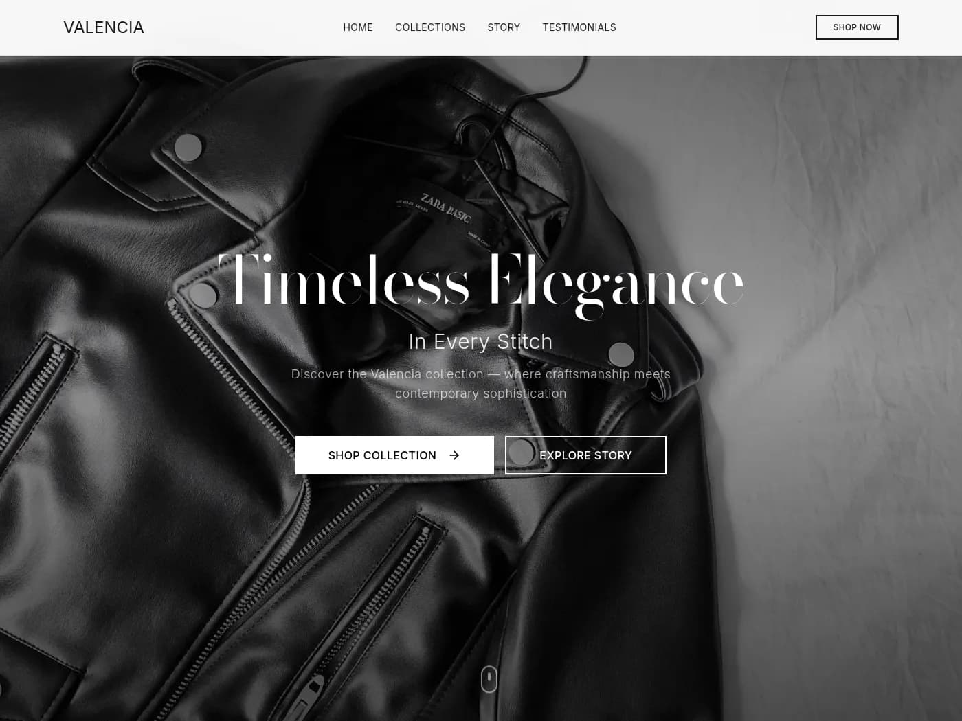 Valencia Luxury Jackets Website