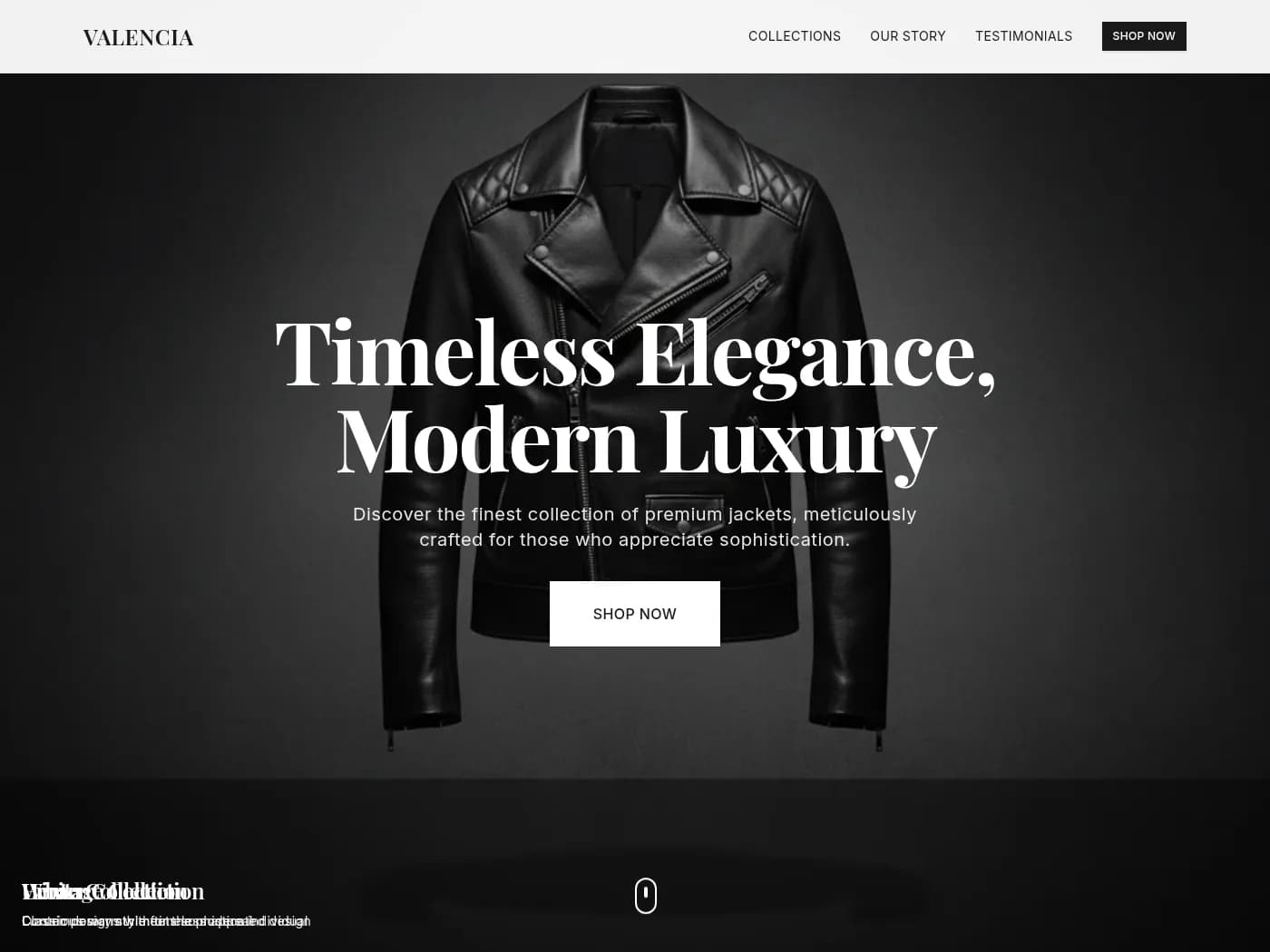 Valencia Luxury Jackets Website