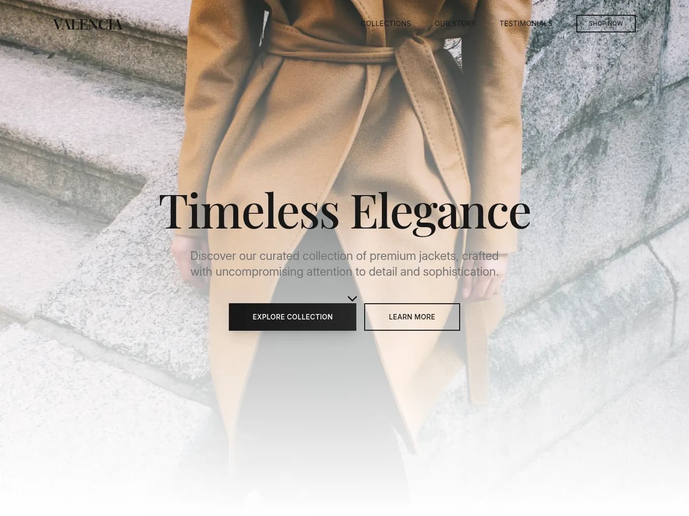 Valencia Luxury Jackets Web Experience