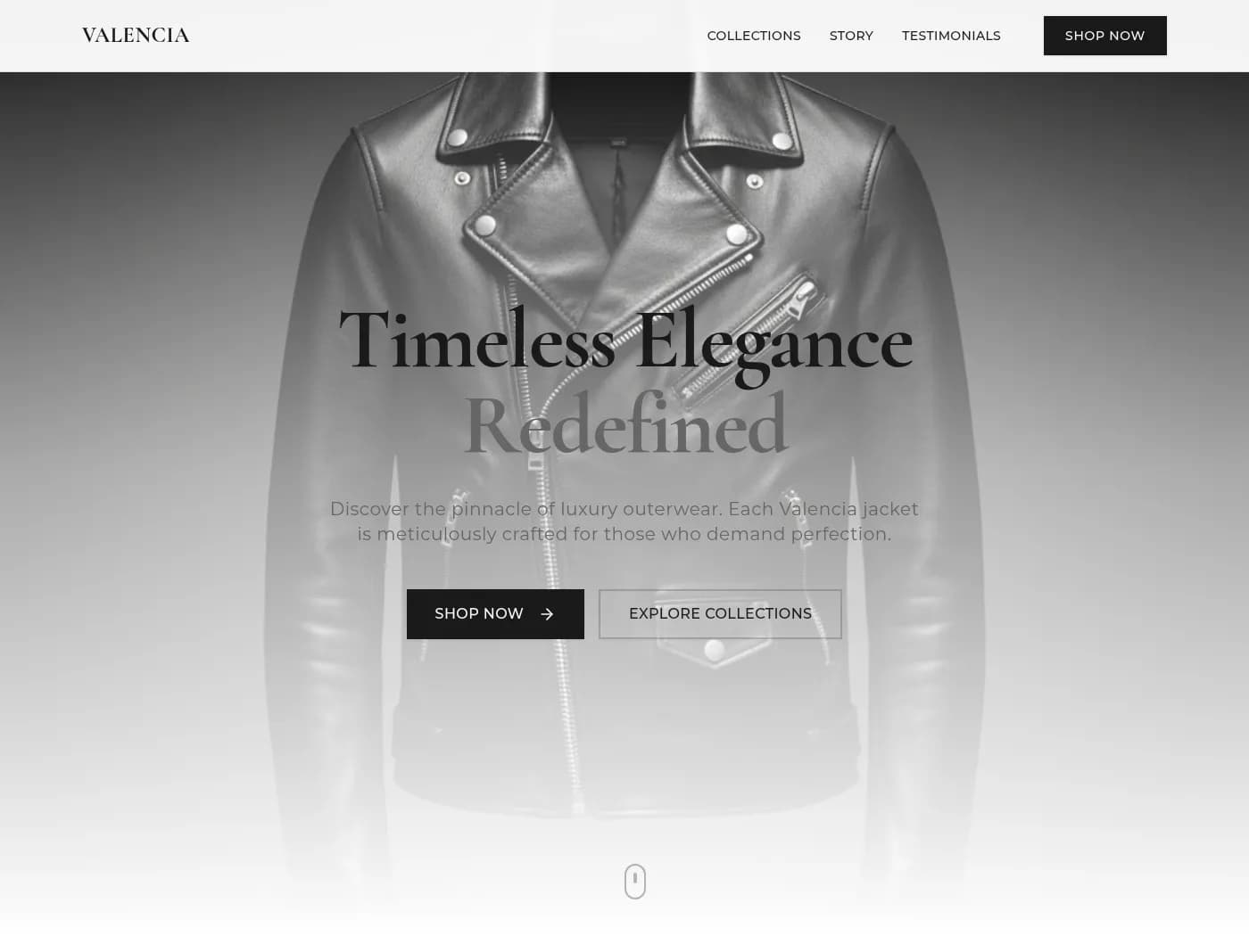 Valencia Luxury Jackets Web Experience