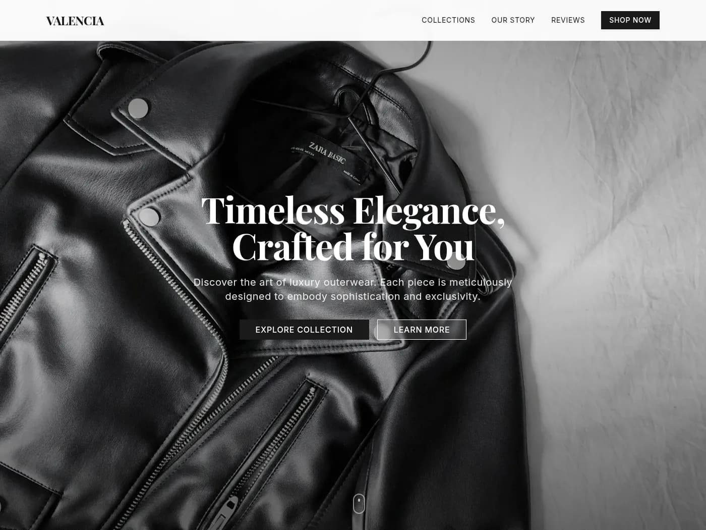 Valencia Luxury Jackets Web Experience
