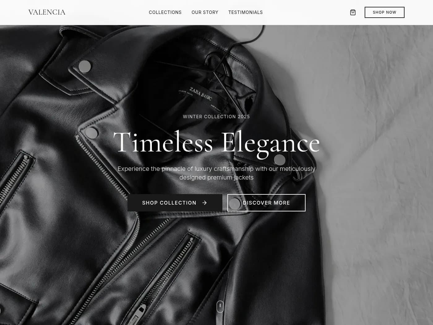 Valencia Luxury Jackets Website