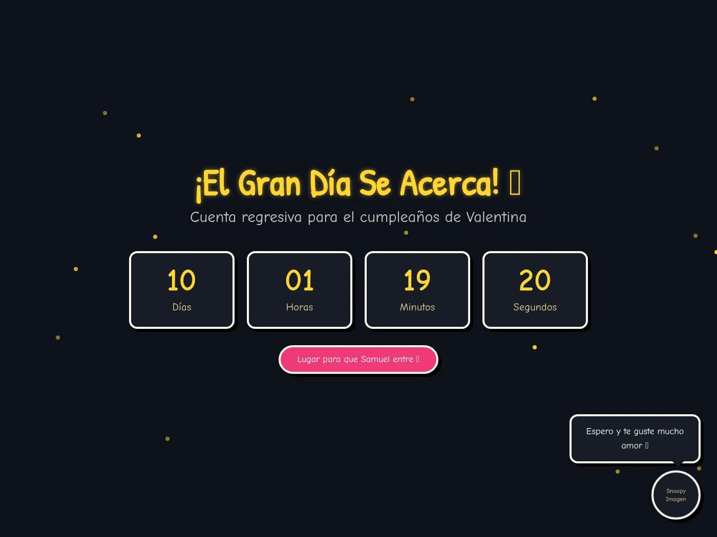 Valentina's 16th Birthday Cartoon-Themed Celebration Site