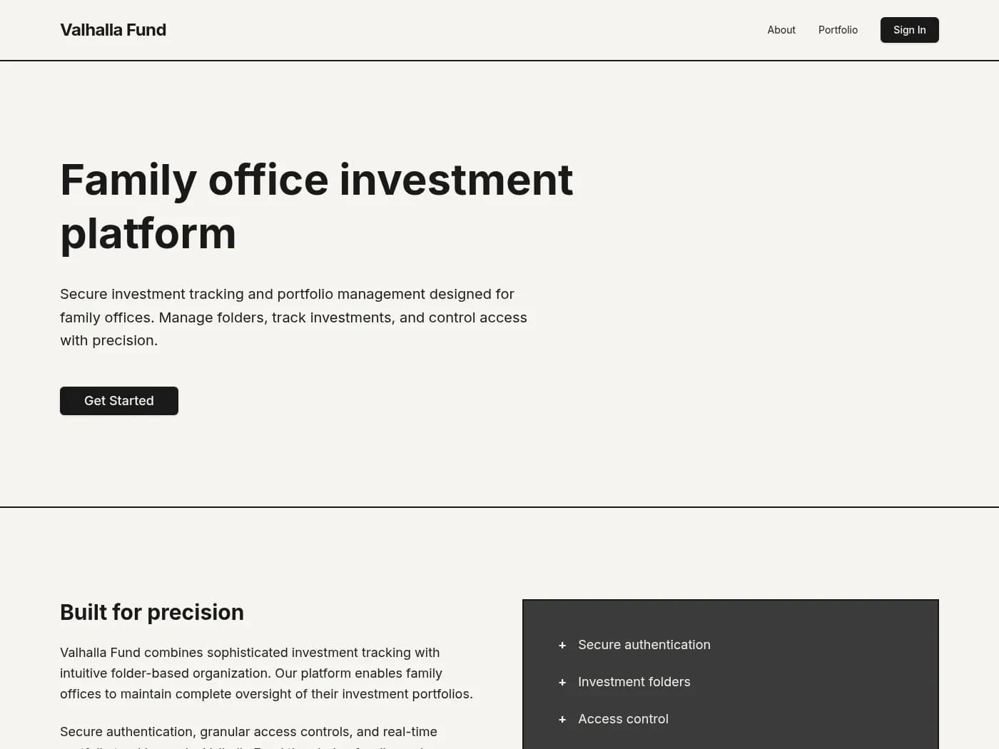 Valhalla Fund Family Office Investment Platform
