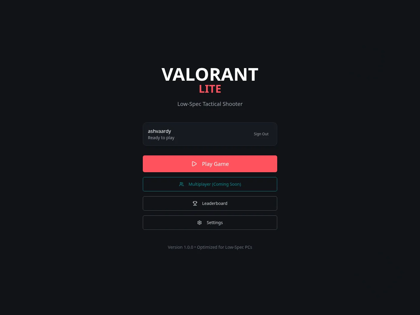 Valorant Lite: Low-Spec Tactical Shooter