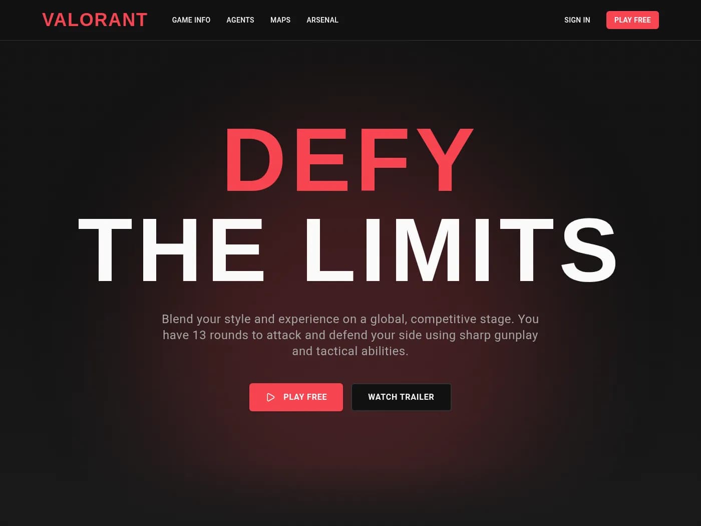 Valorant Web Clone