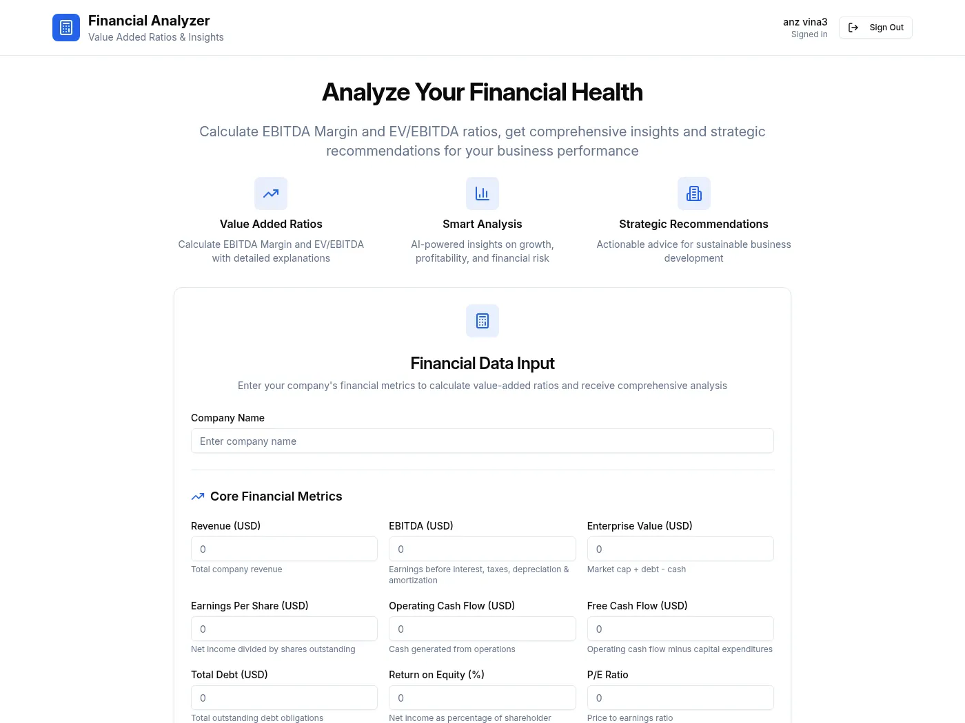 Value Added Ratios Analyzer for Financial Health Insights