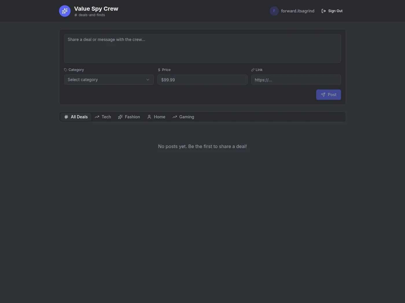 Value Spy Crew Web Platform