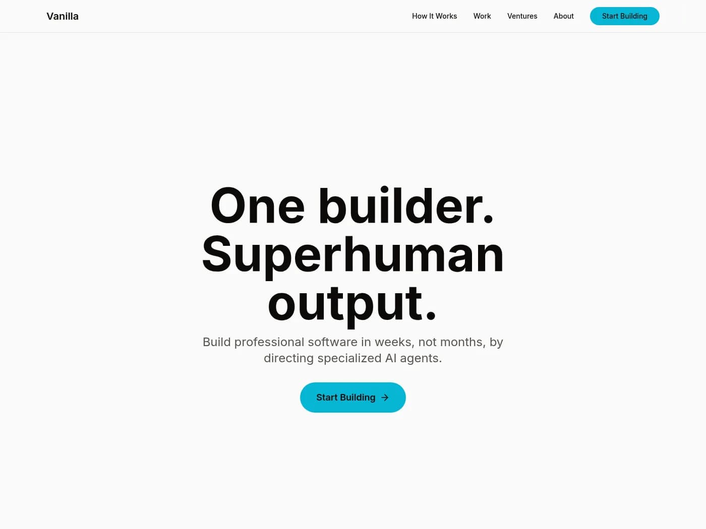Vanilla - Premium AI-Powered Software Development Agency