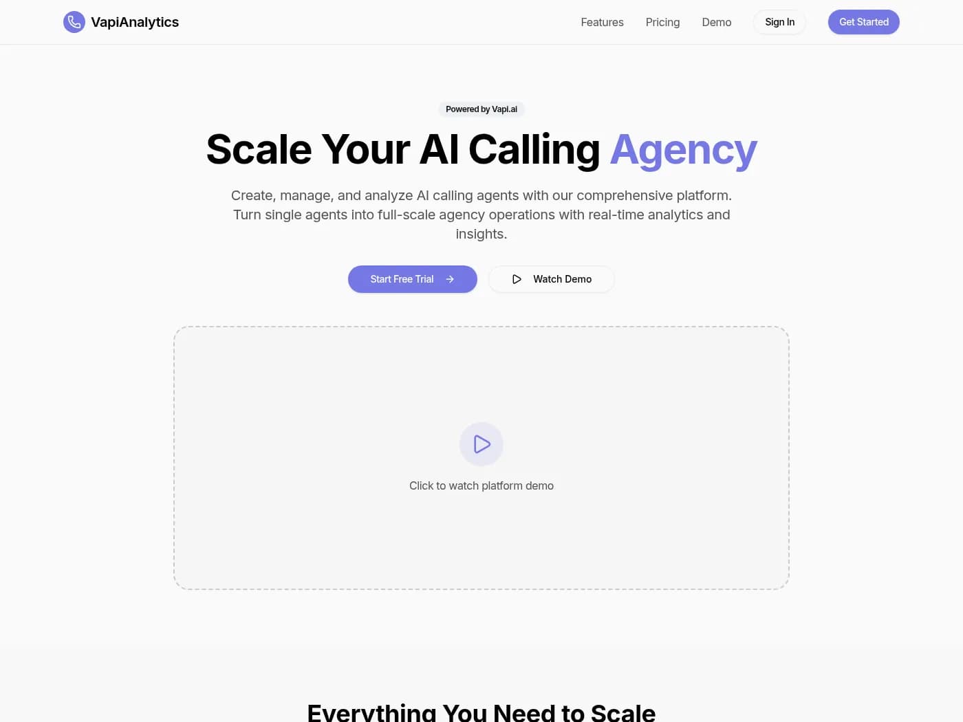 Vapi AI Agent Analytics & Management Platform