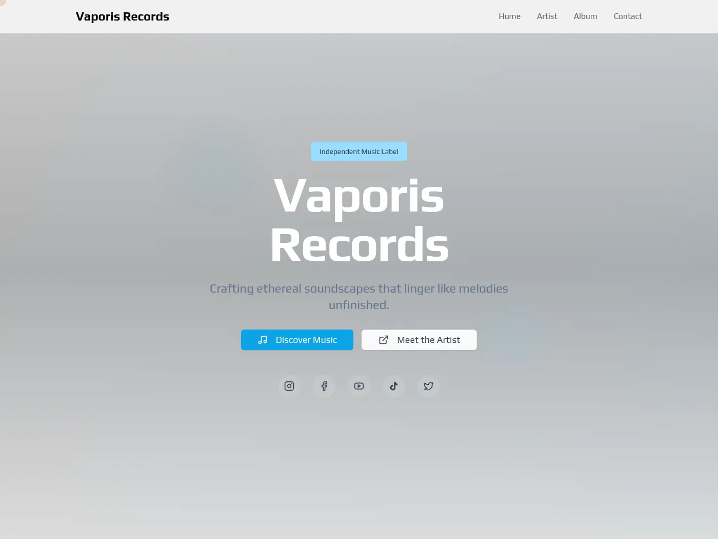 Vaporis Records - Music Label Website