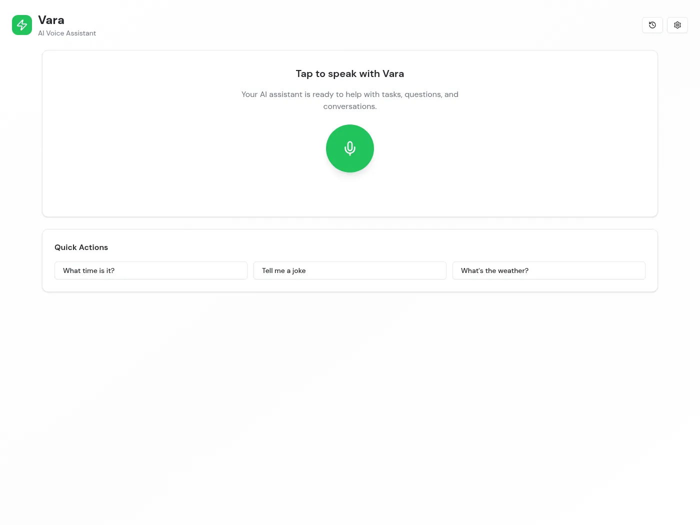 Vara AI-Powered Voice Assistant