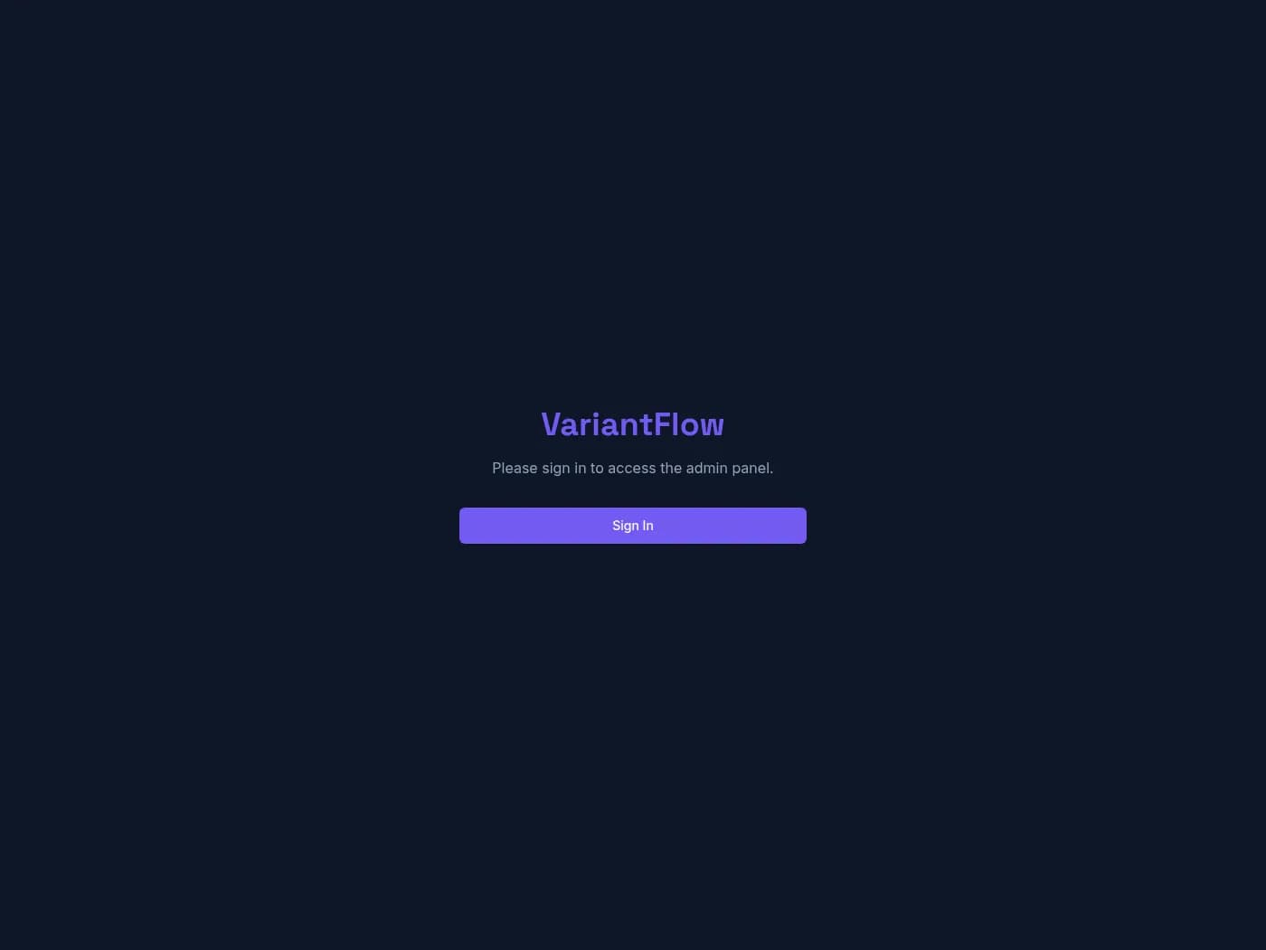 VariantFlow Admin Panel