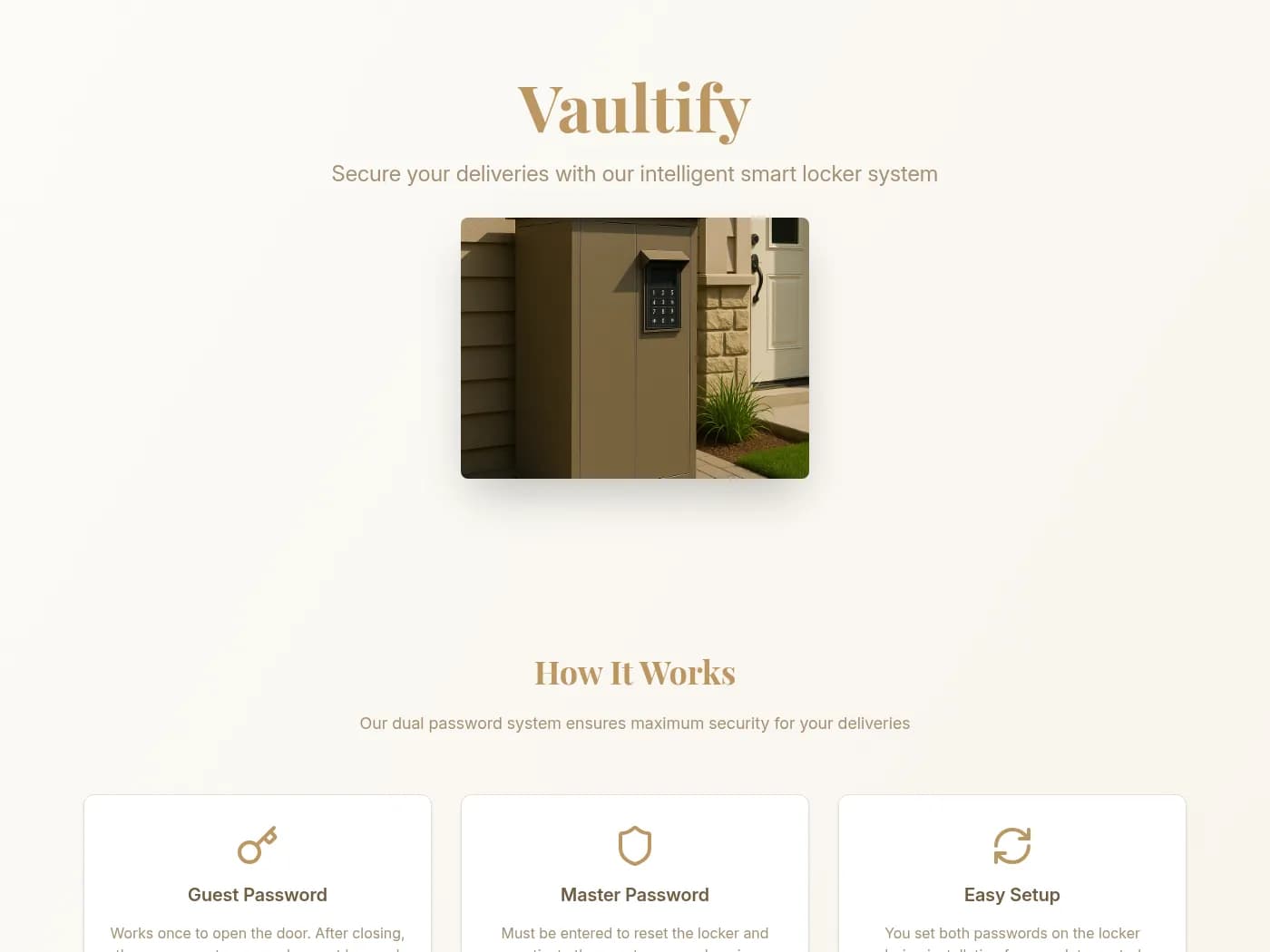 Vaultify Smart Locker Web Platform