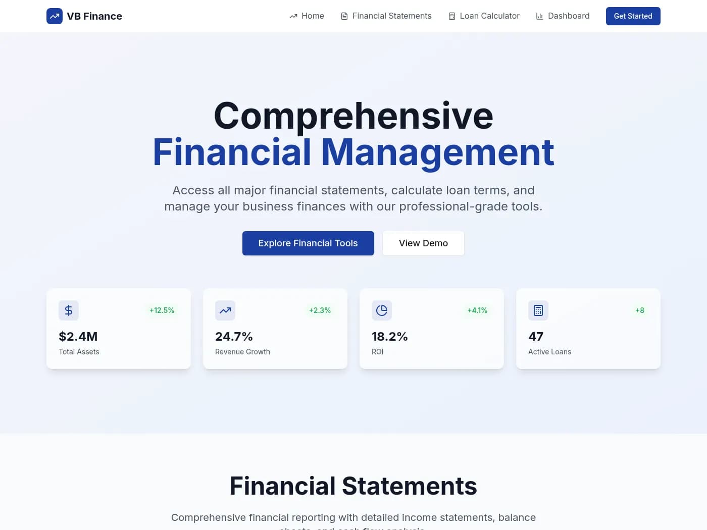VB Finance Portal