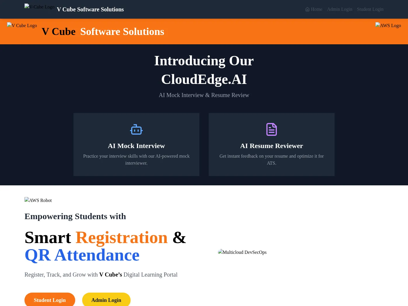 V Cube Student Portal