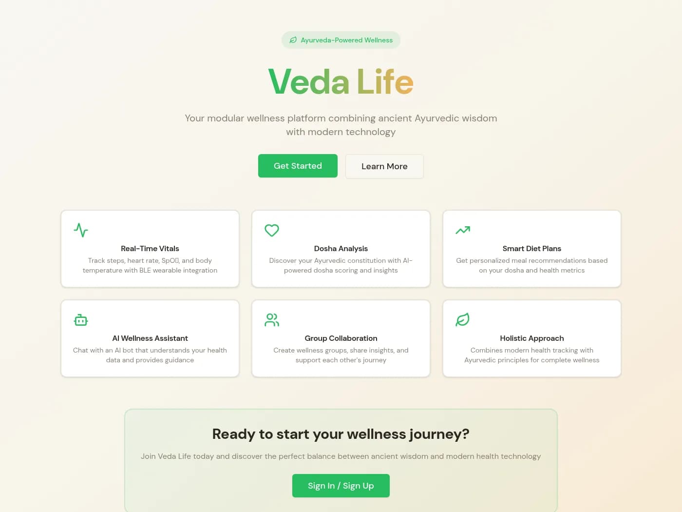 Veda Life – Modular AI Wellness Platform with BLE & Group Analytics