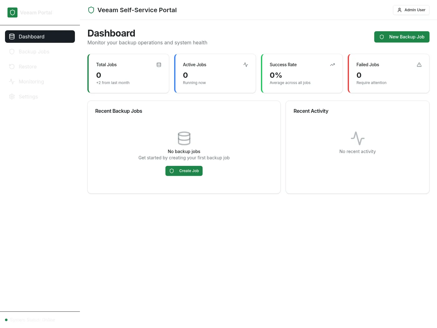 Veeam Self-Service WebGUI Portal