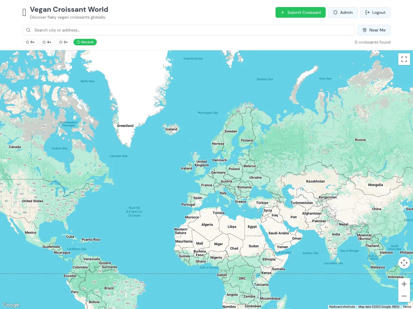 Vegan Croissant World Map – Find and Share Vegan Croissants Globally