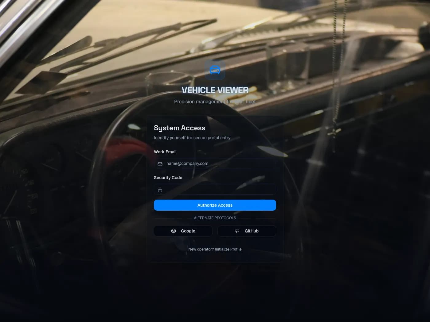 Vehicle Viewer Login
