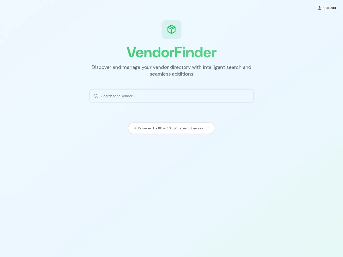 VendorFinder: Interactive Vendor Directory with Smart Suggestions and Easy Additions