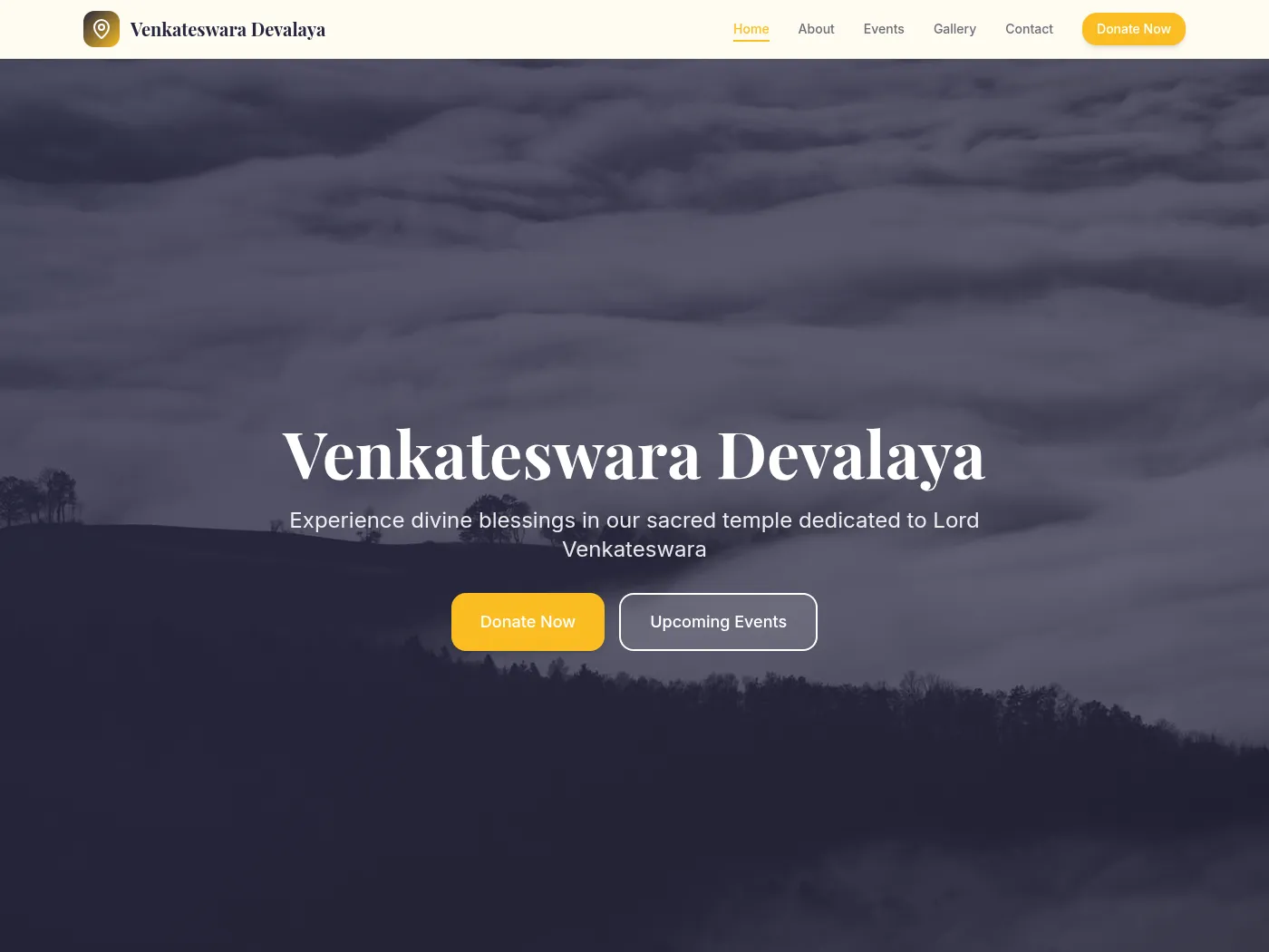 Venkateswara Devalaya – Modern Responsive Temple Website