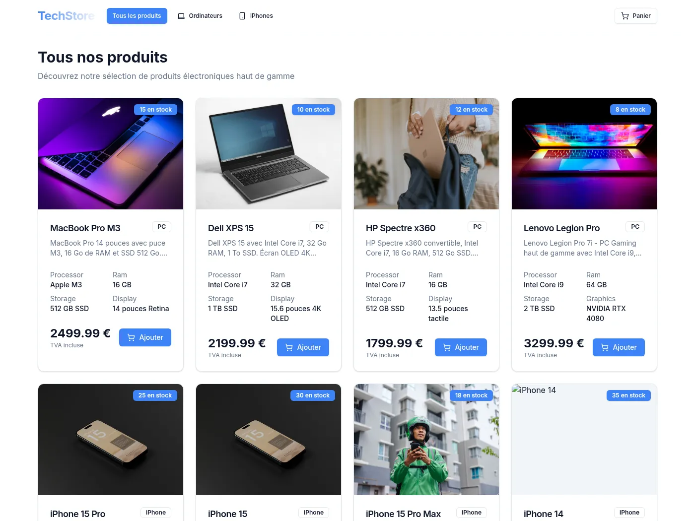 Plateforme de Vente d'Appareils Électroniques