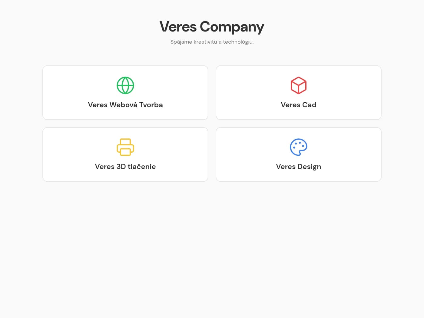 Veres Company Personal Portfolio Webpage