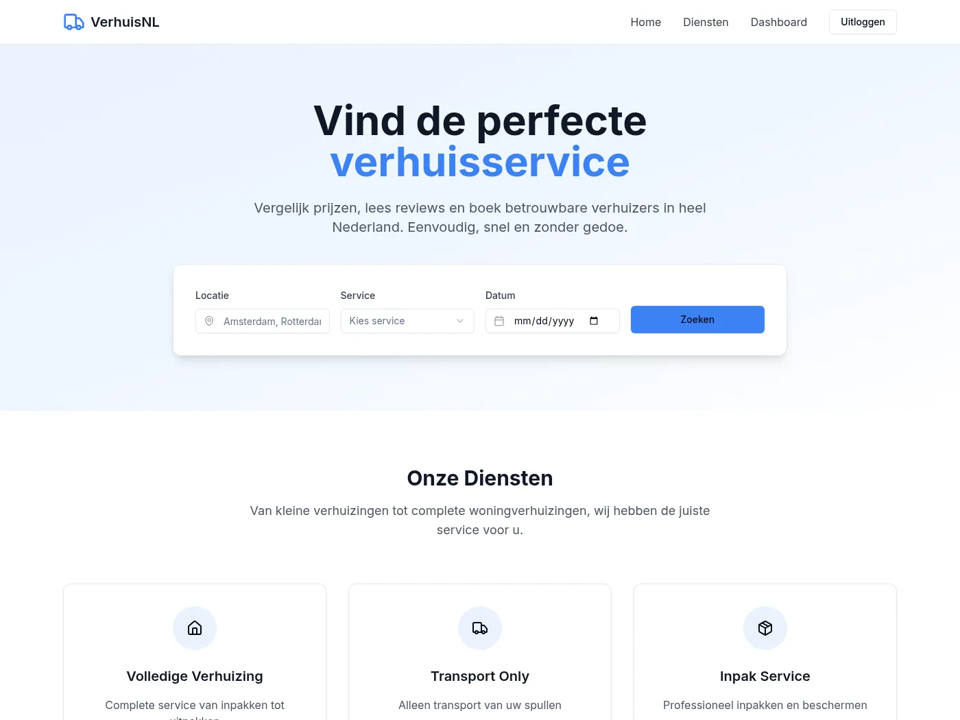 Verhuis & Transport Platform