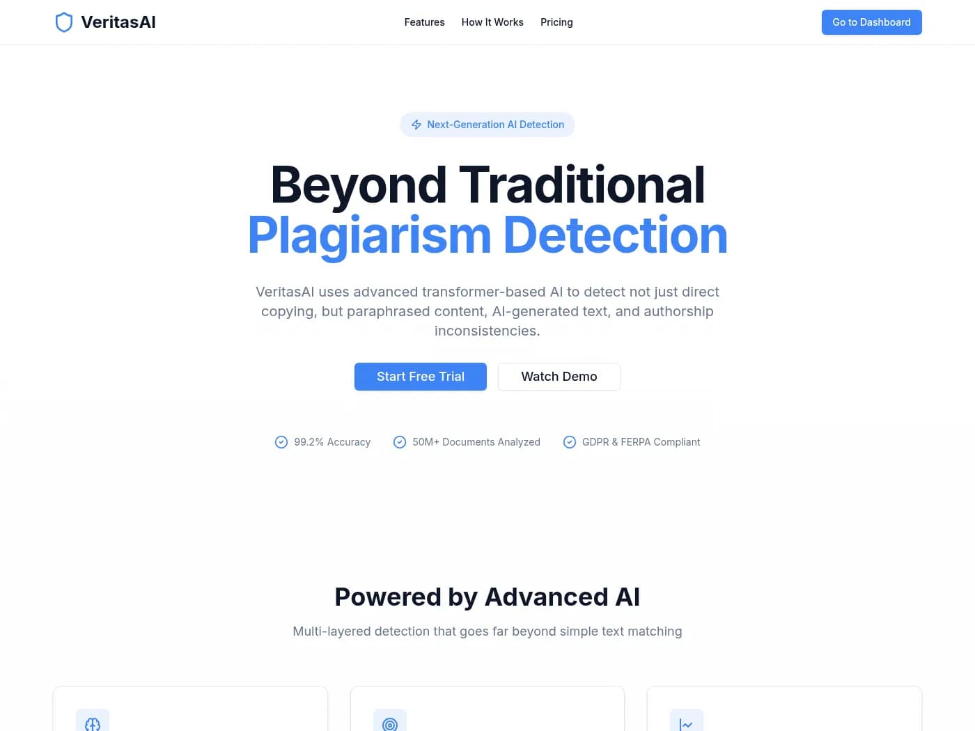 VeritasAI: AI-Powered Next-Gen Plagiarism Detection Solution