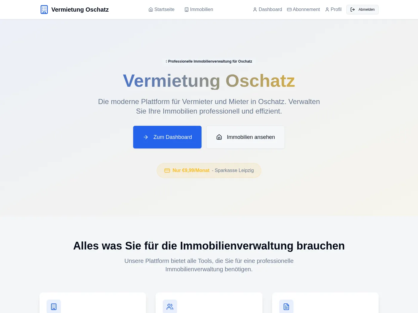 Vermietung Oschatz Professional Rental Platform