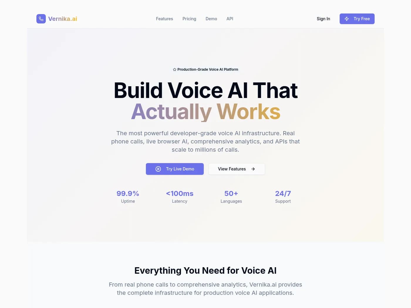 Vernika.ai: Production-Grade Voice AI Platform