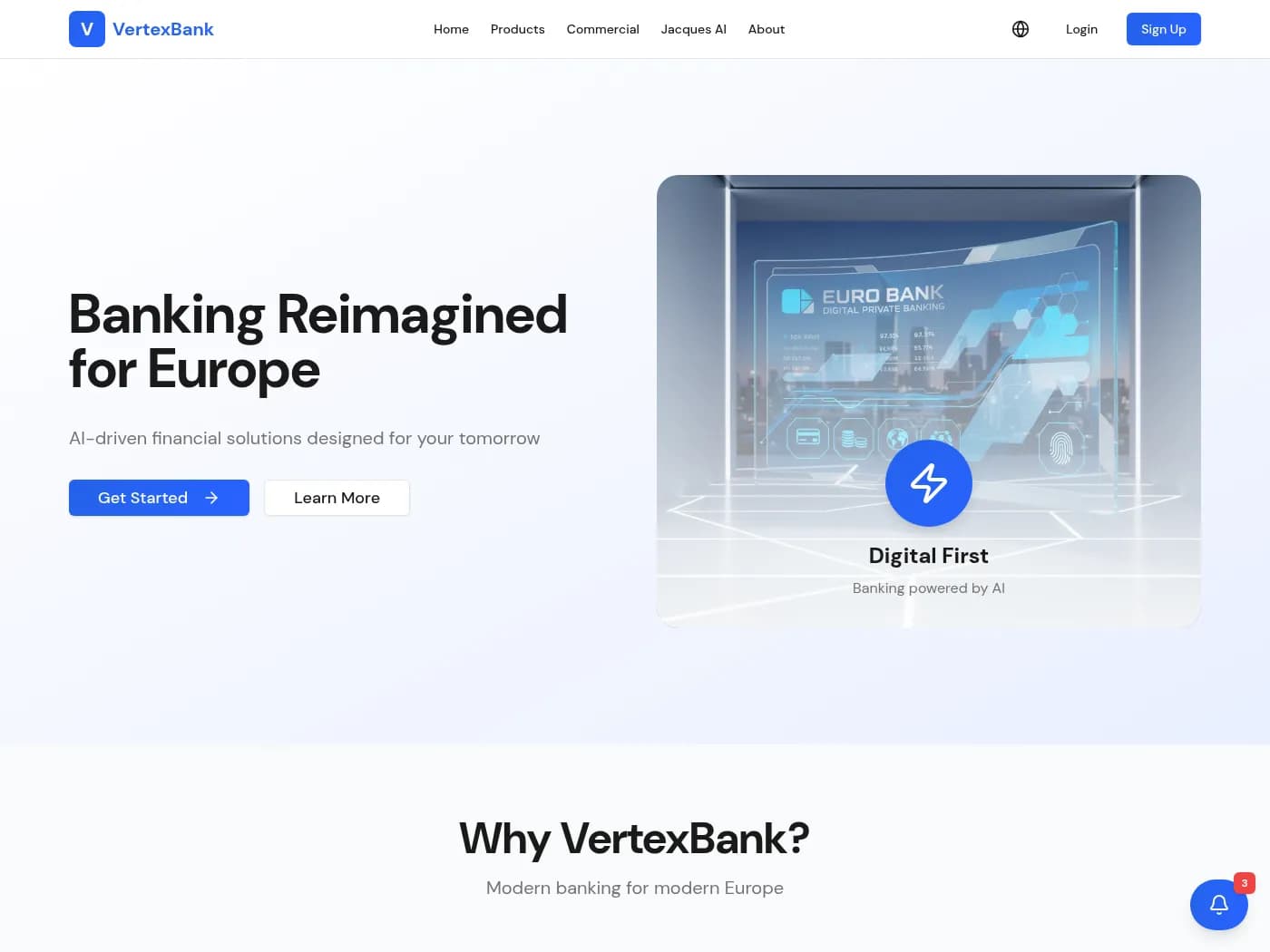 VertexBank: Multilingual AI-driven Digital Bank for the EU