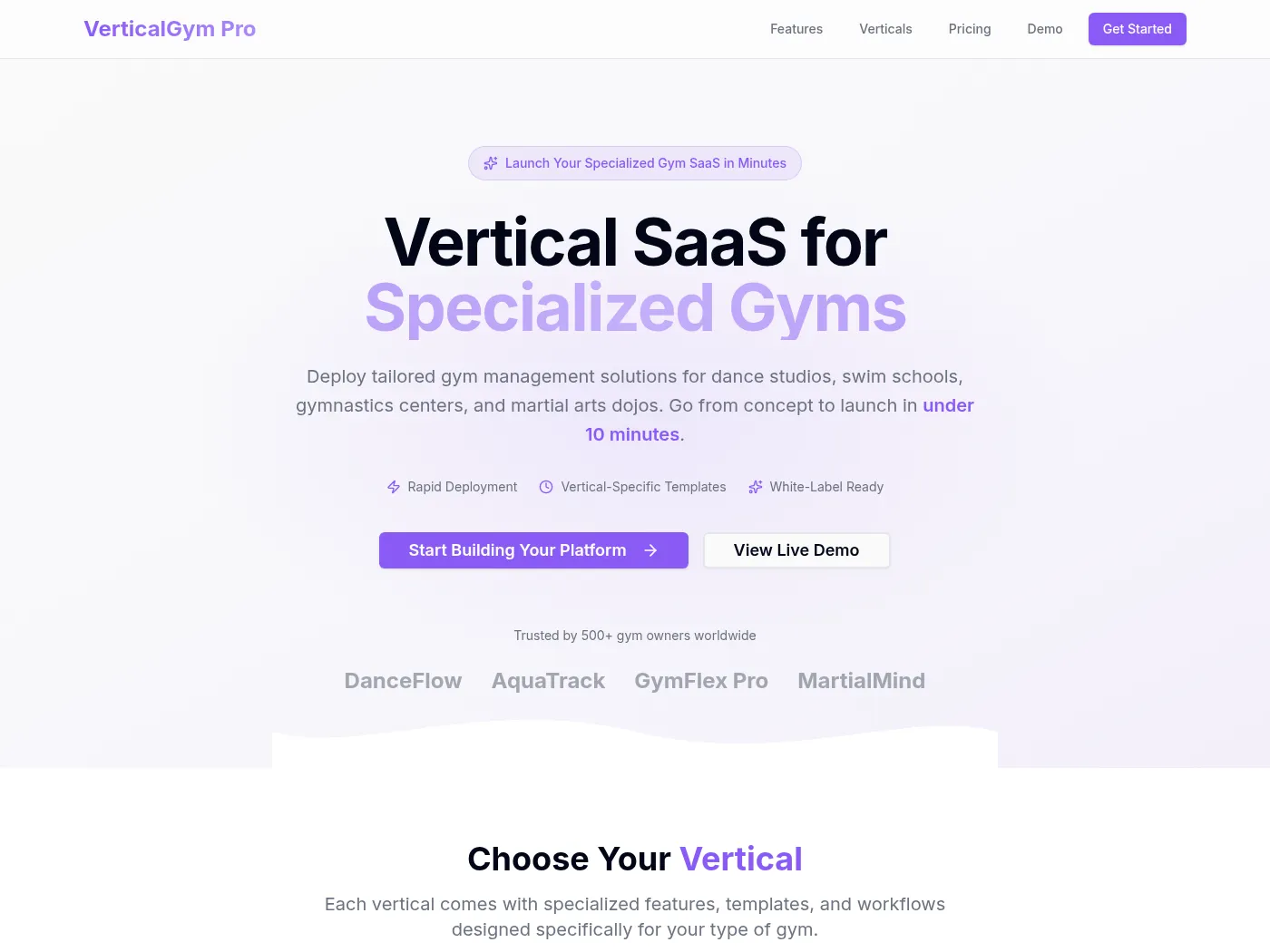 Vertical Go-To-Market Platform for Gym Management SaaS