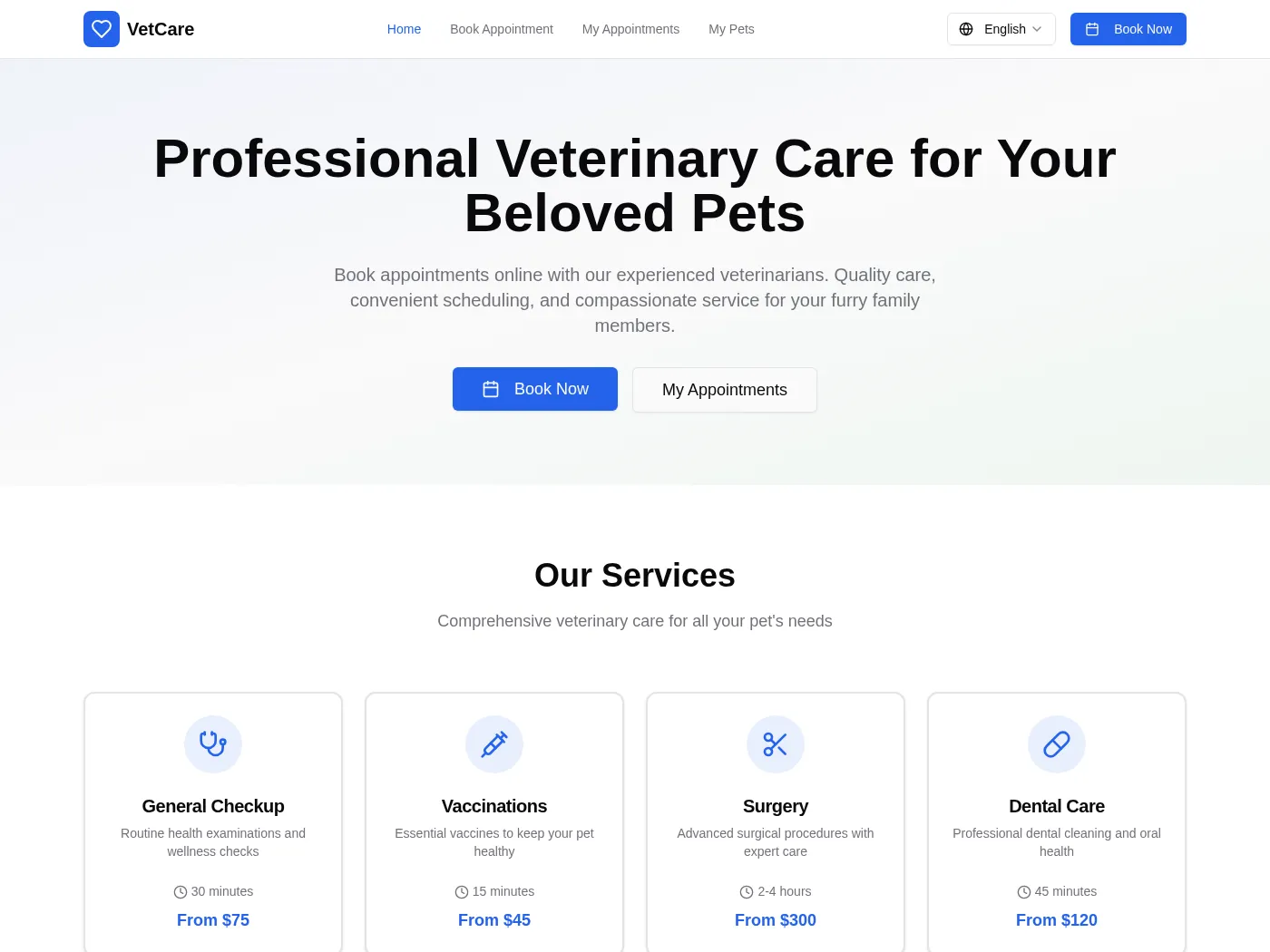Vet Appointment Booking App