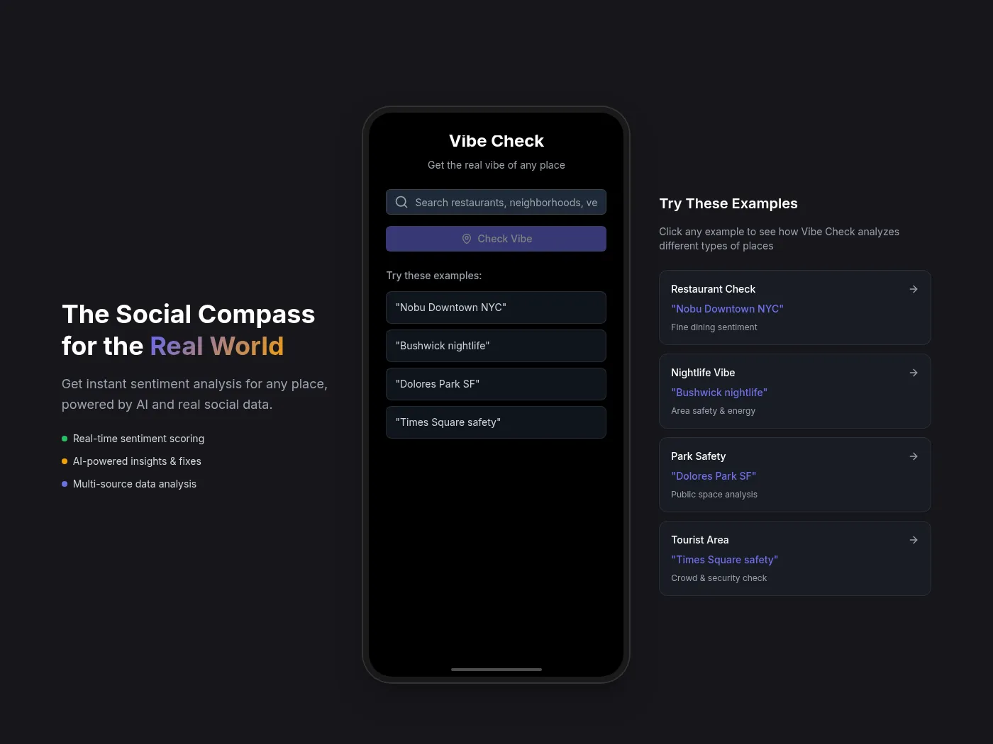Vibe Check v1 – Sentiment AI Web Prototype