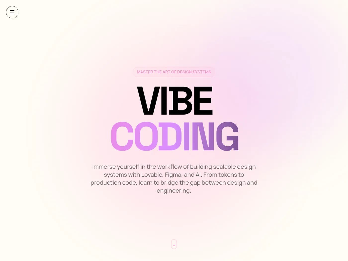 Vibe-Coding Course Immersive Landing Page