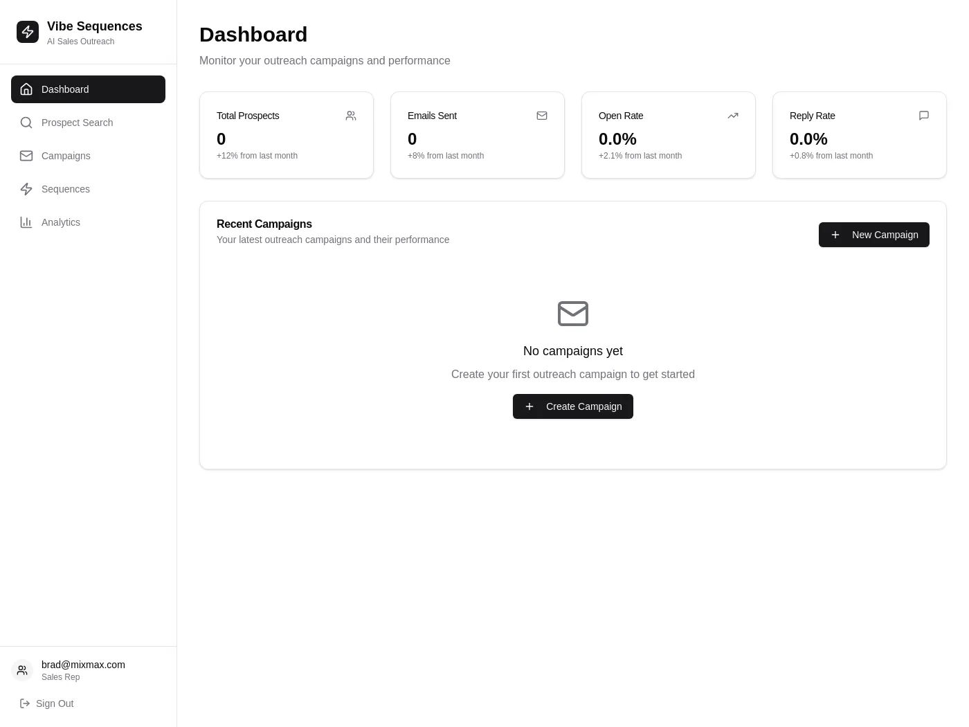 Vibe Sequences - AI-Powered Email Outbound Tool