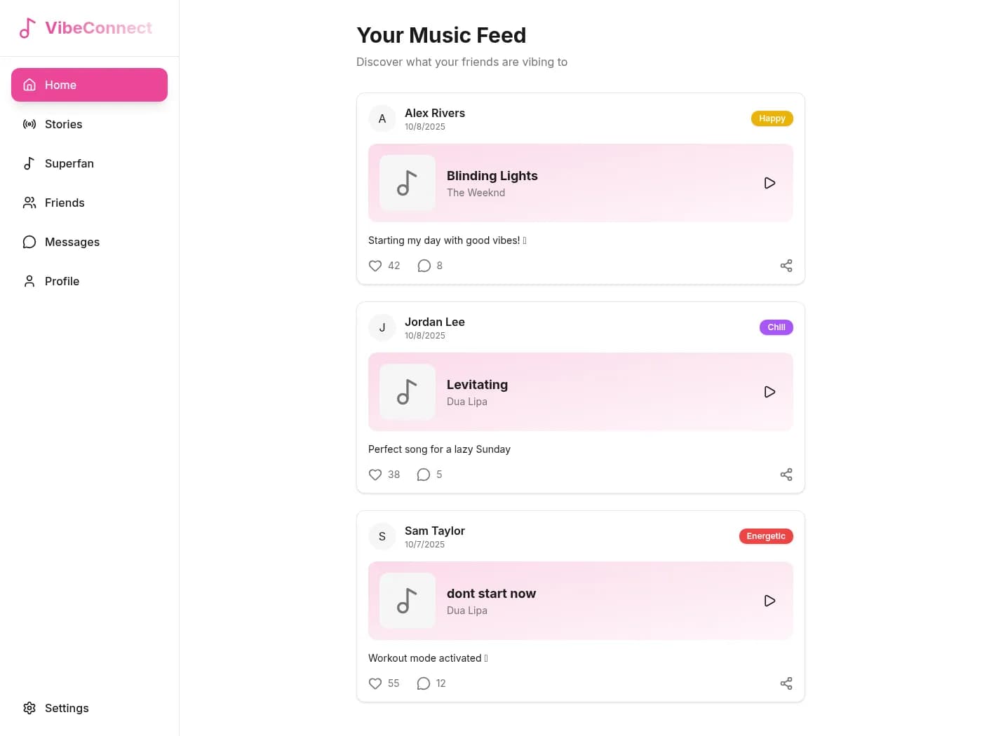 VibeConnect: Social Music Experience App