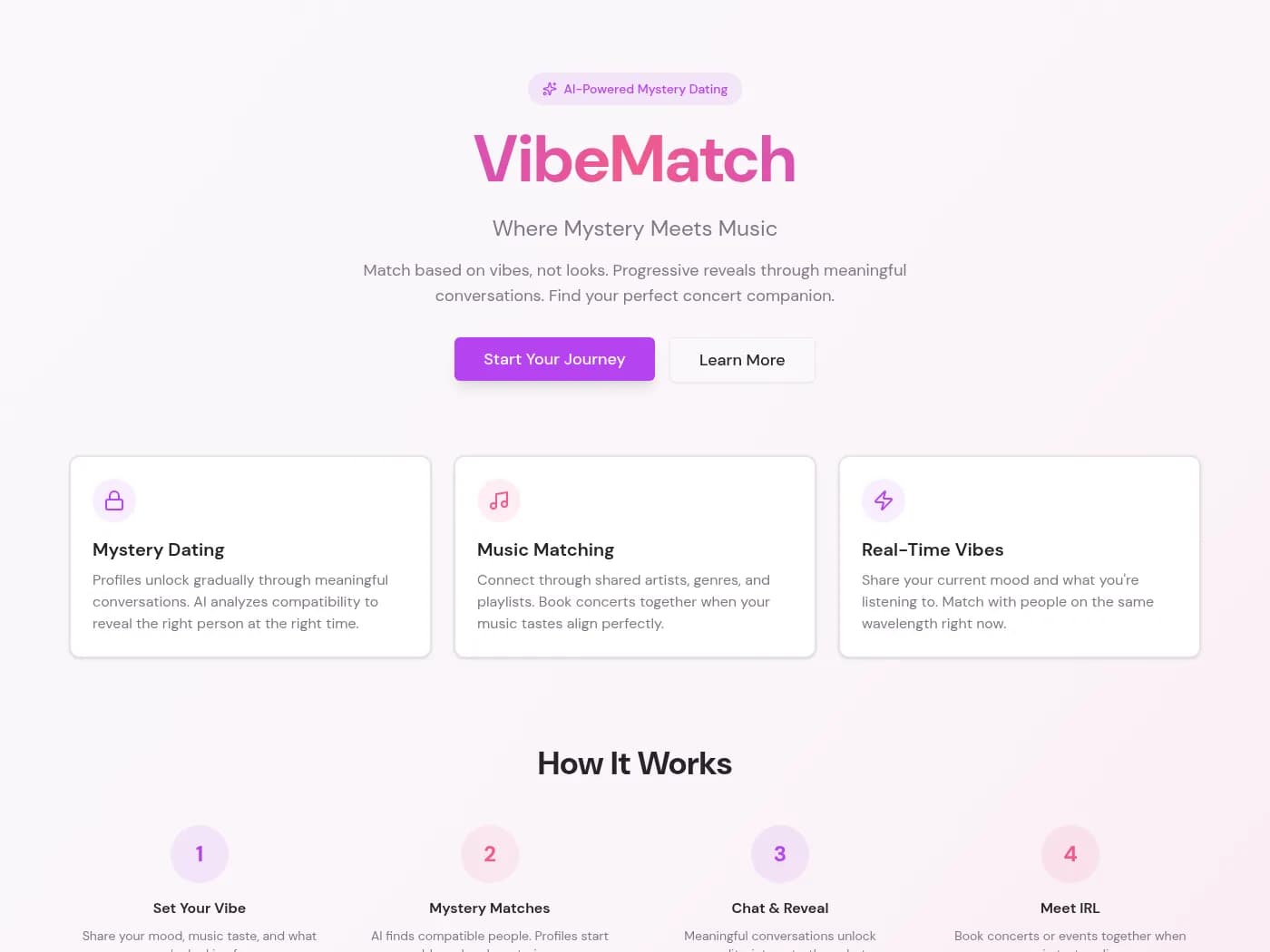 VibeMatch: AI-Powered Mystery Dating App with Real-Time Mood & Music Matching