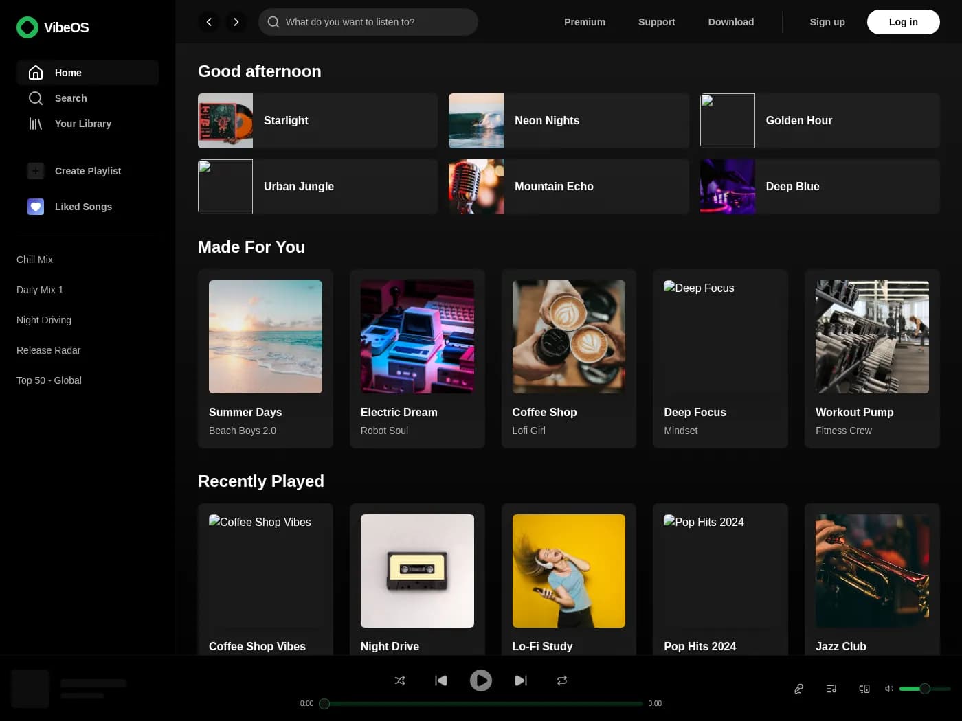 VibeOS Music App