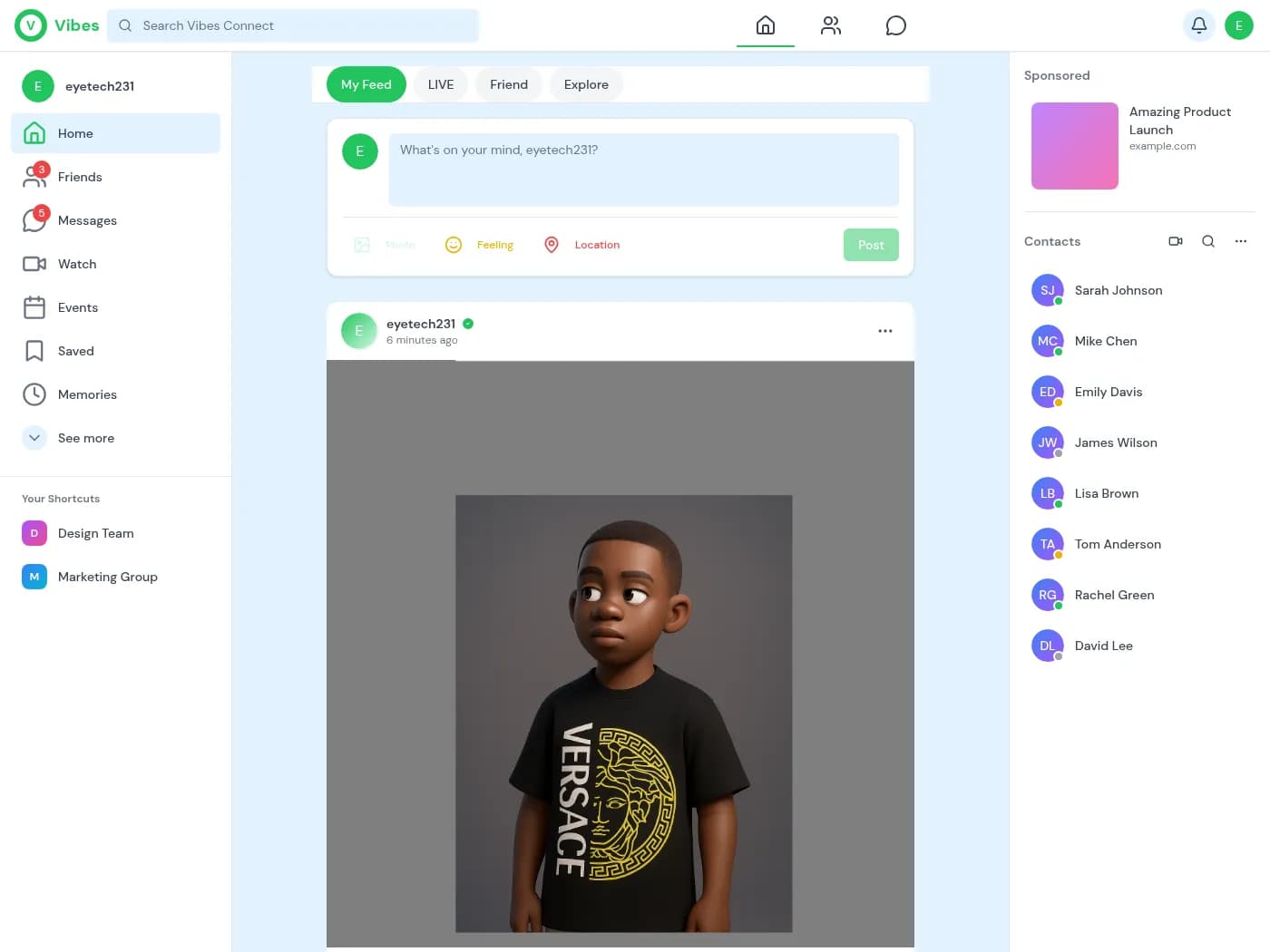 Vibes Connect: Next-Gen Social Media Platform