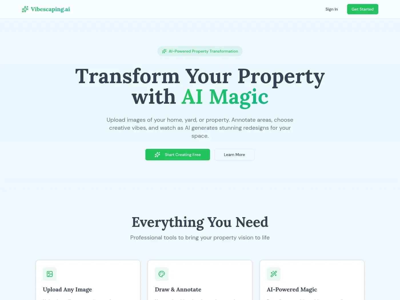 Vibescaping.ai: AI-Powered Property and Landscape Transformation SaaS