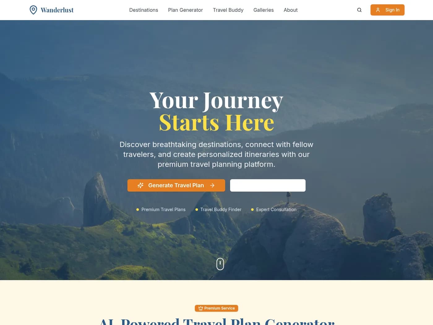 Vibrant Travel Planner & Community Hub