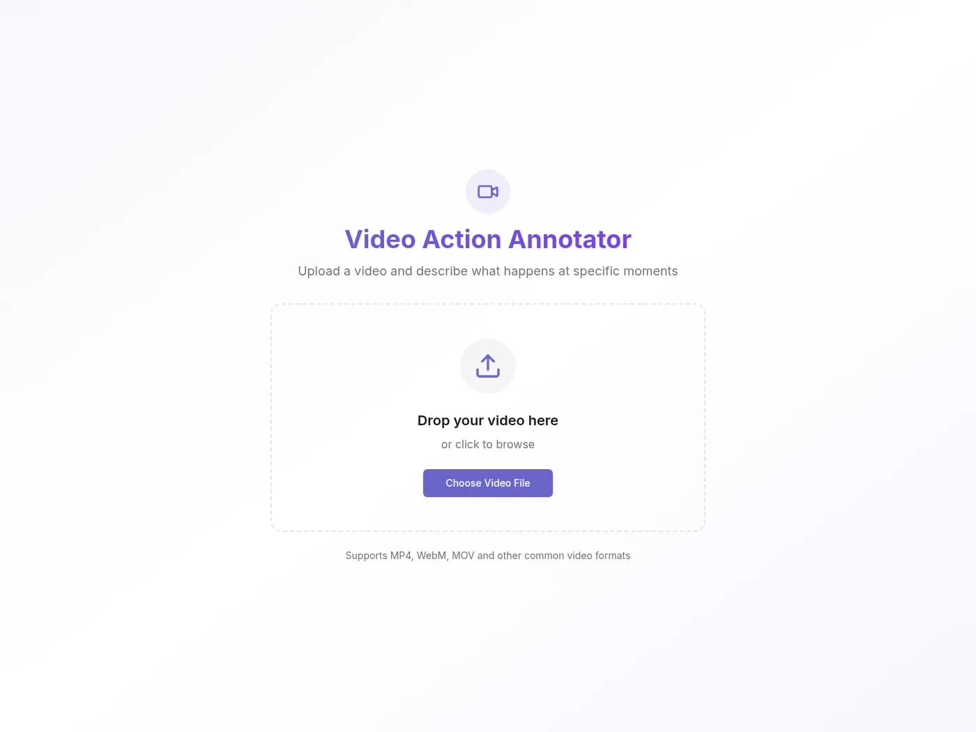 Video Action Annotator & Chat Interface