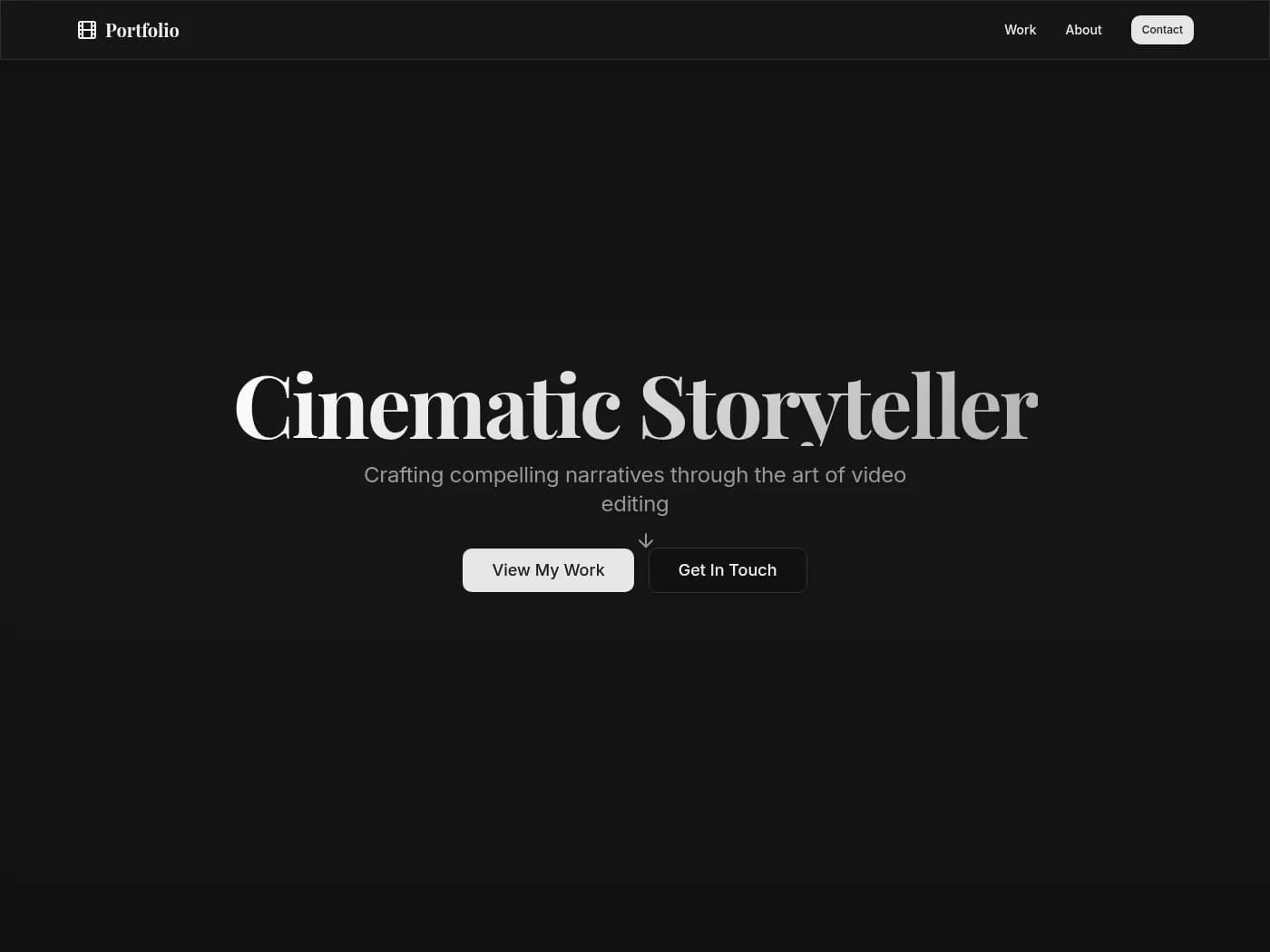 Video Editor Portfolio Website