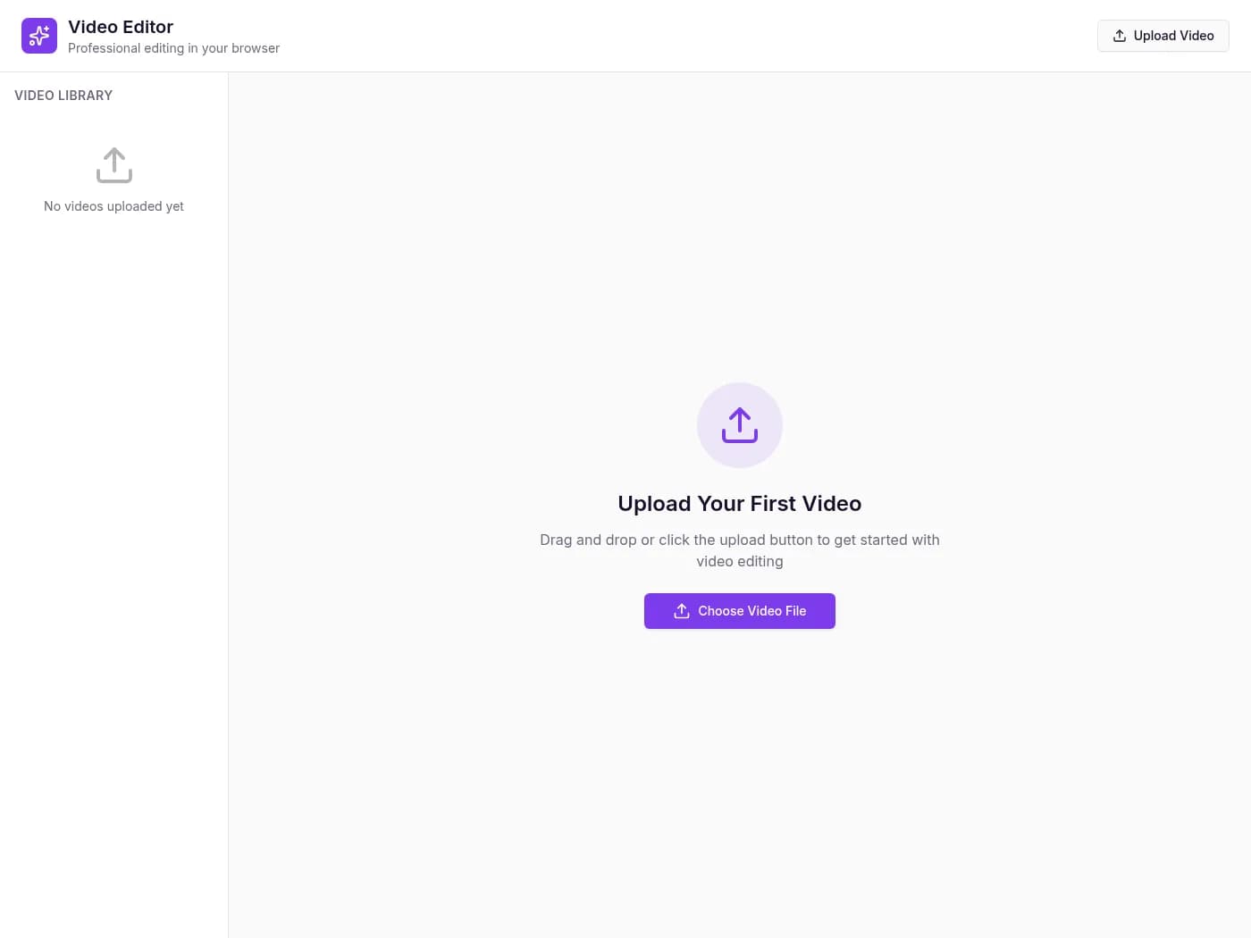 Online Video Editor Website