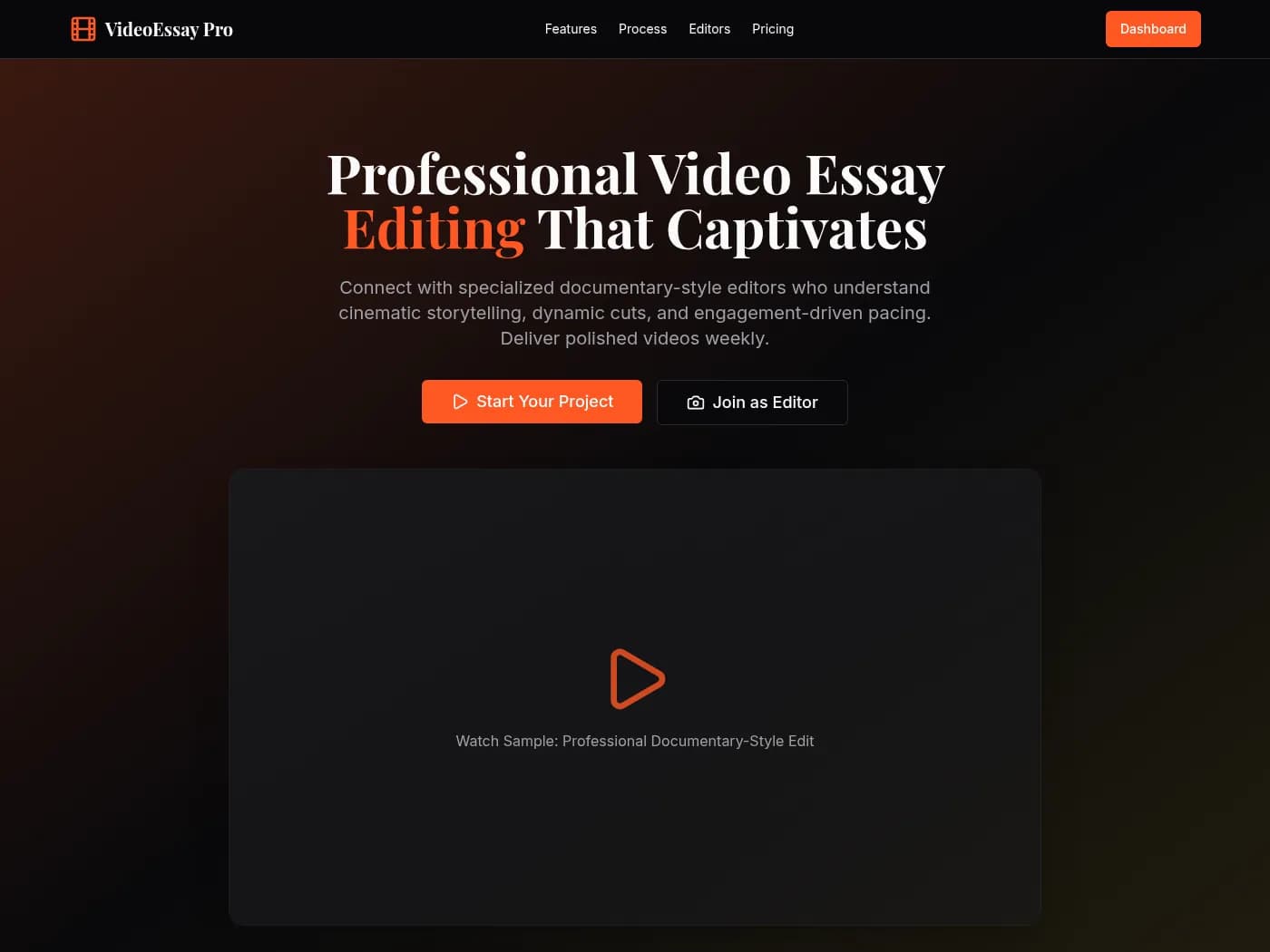 Dynamic Video Essay Editing Portal for Documentary Content Creators